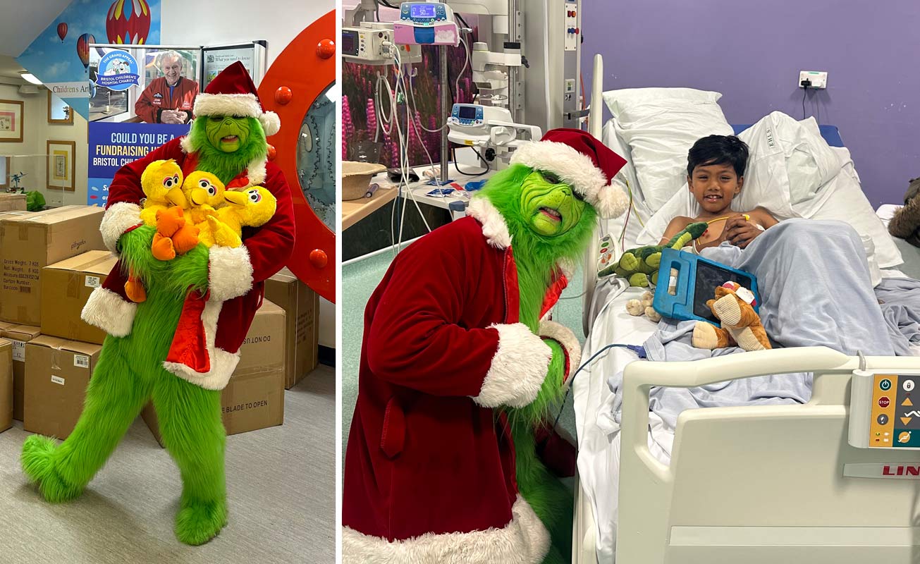 The Grand Pier’s Grinch Brings Festive Cheer to Bristol Royal Hospital ...